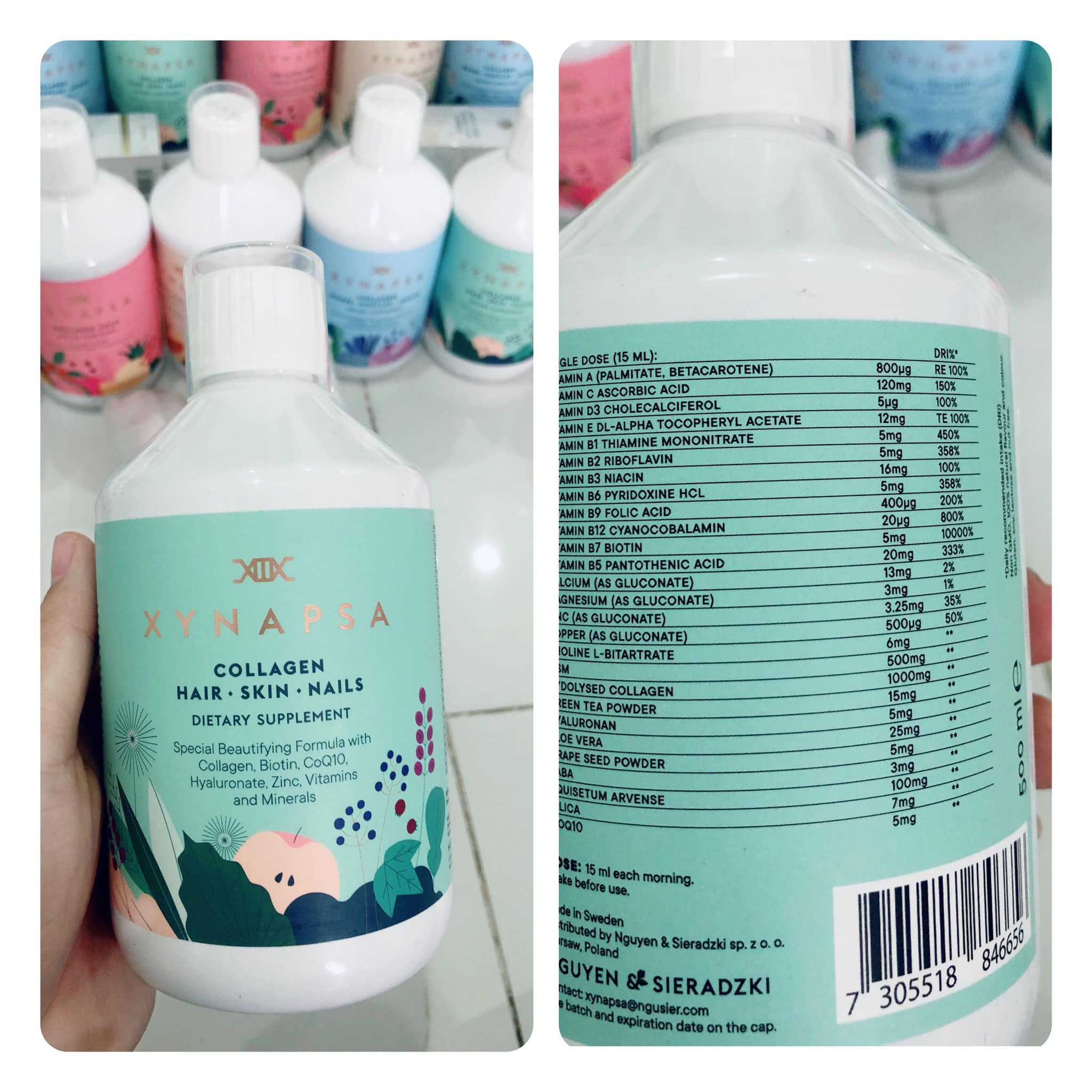 CÔNG DỤNG VÀ CÁCH DÙNG BỘ TỨ THỤY ĐIỂN - COLLAGEN XYNAPSA HIỆU QUẢ